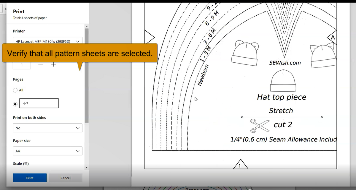 How to print PDF sewing patterns at the correct scale – SEWish
